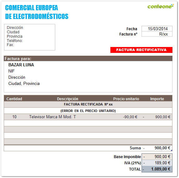 Cómo contabilizar facturas rectificativas e IVA es fácil